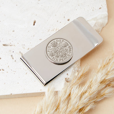 60th Birthday 1966 Sixpence Coin Money Clip – Ellie Ellie