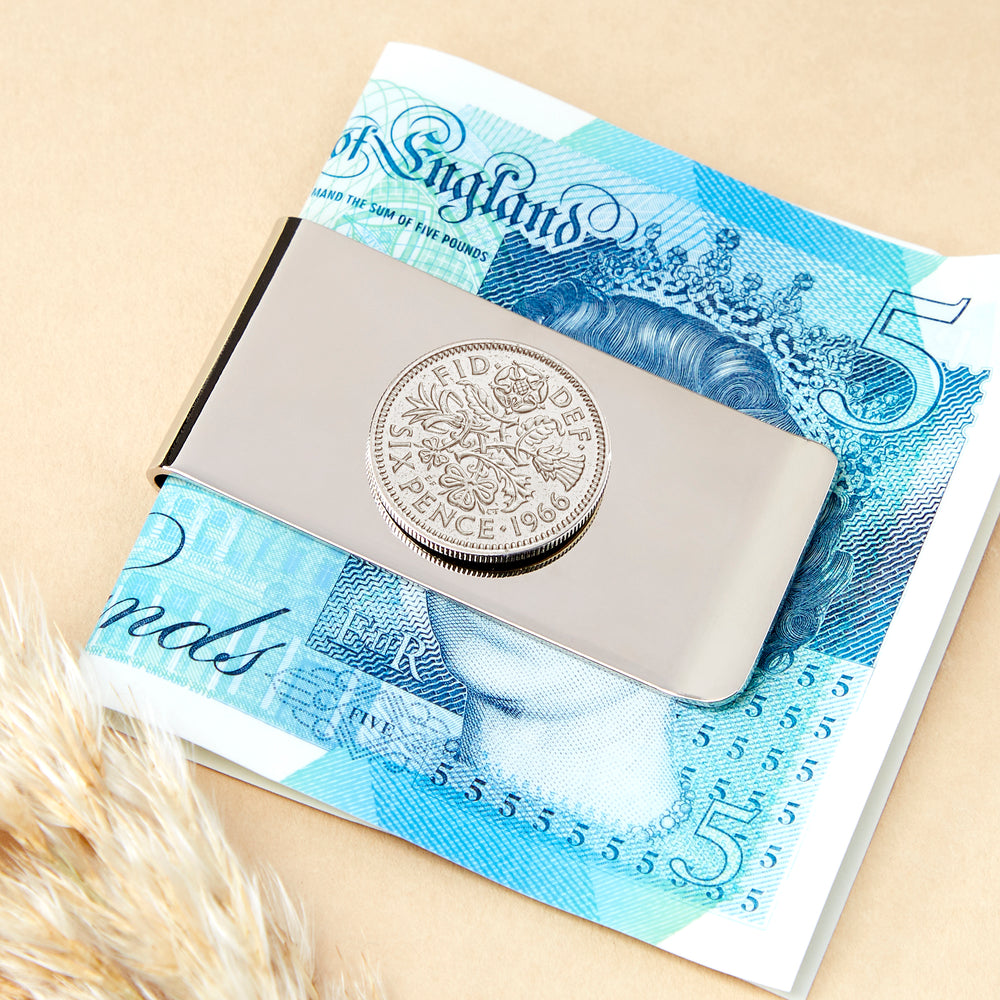 60th Birthday 1966 Sixpence Coin Money Clip – Ellie Ellie