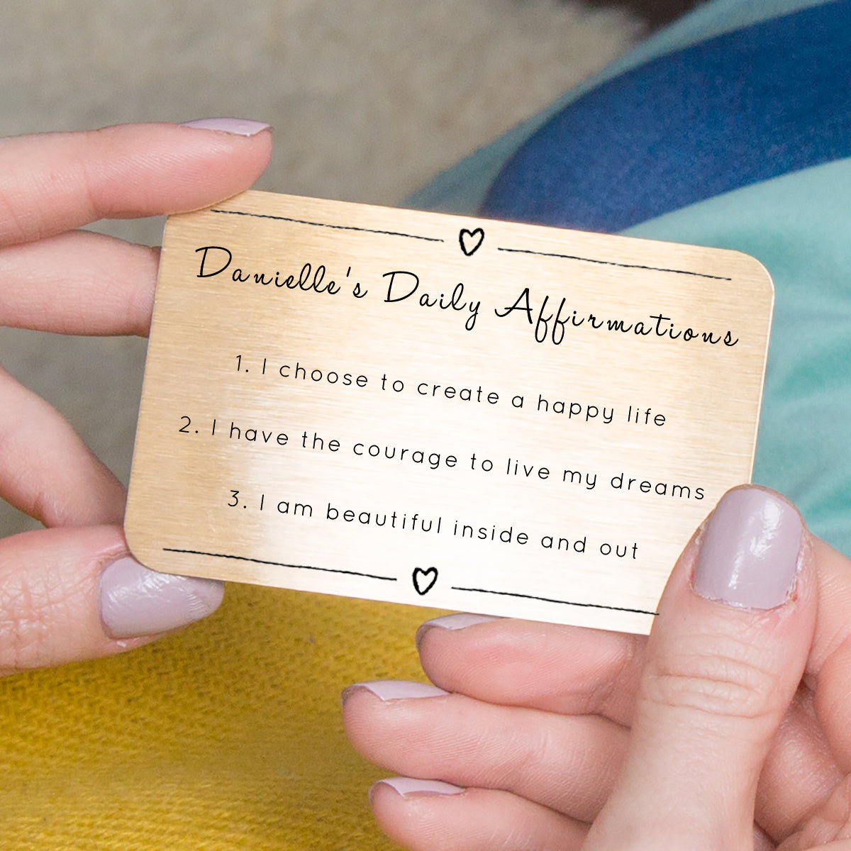 Personalised Daily Affirmations Wallet Keepsake Card – Ellie Ellie