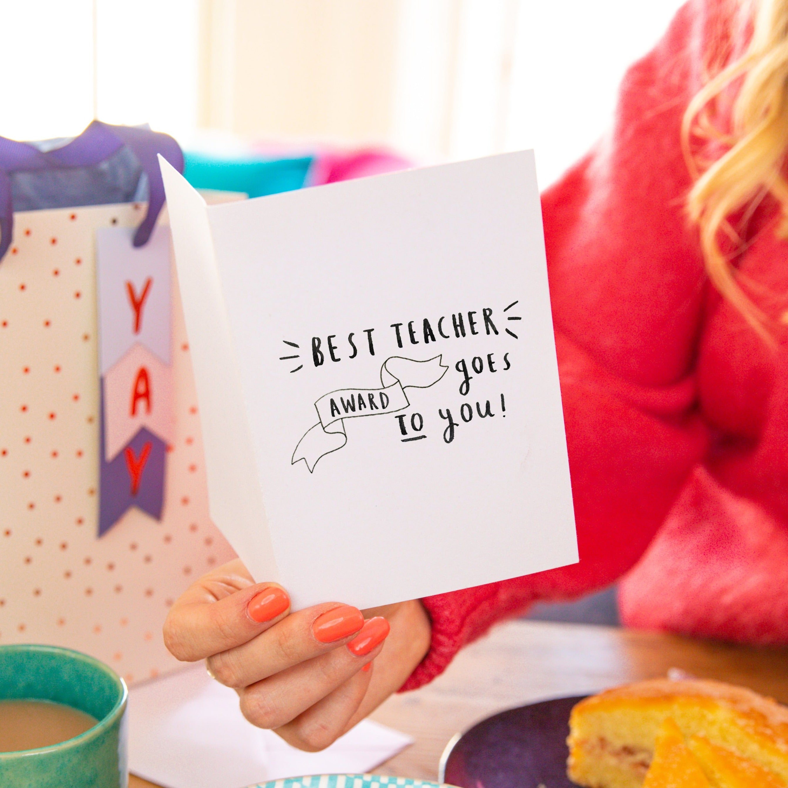 Best Teacher Award Goes To You' Greeting Card – Ellie Ellie