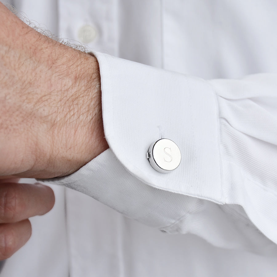 Monogram Personalised Button Cover Cufflinks - Ellie Ellie