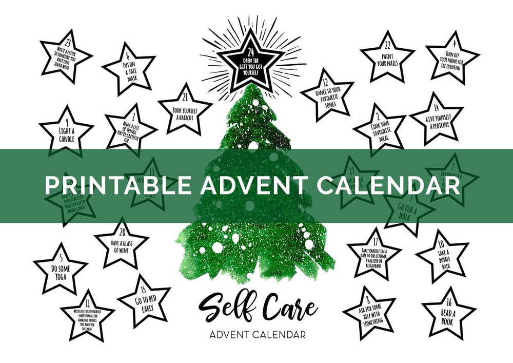 DIGITAL DOWNLOAD - "Christmas Self Care" Printable Advent Calendar - T ...