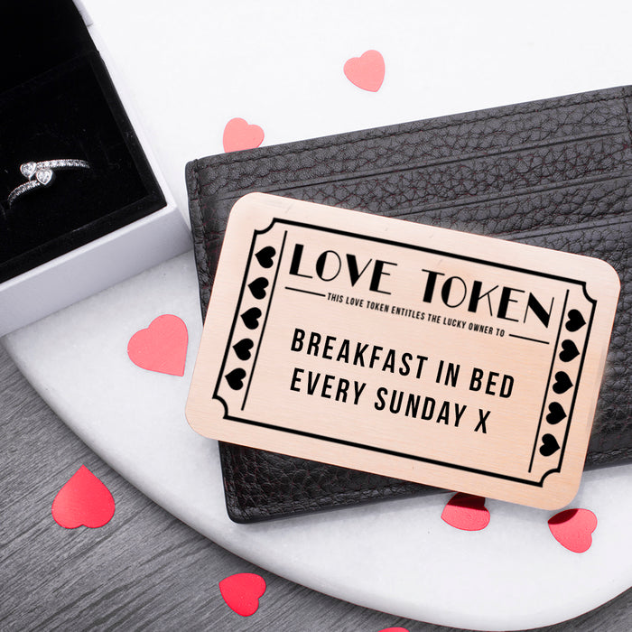 Personalised Love Token Gift Voucher Wallet Keepsake – Ellie Ellie