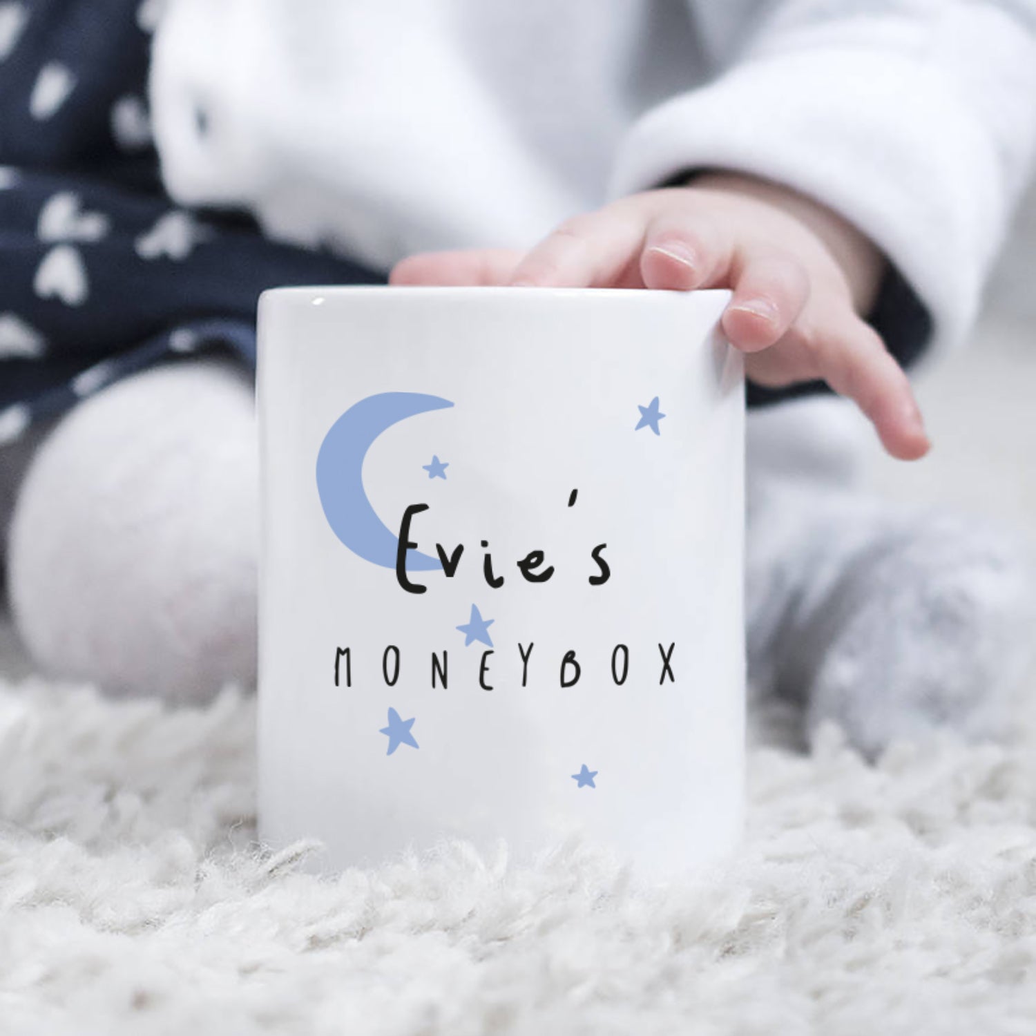 Children's Personalised Moon And Stars Money Box – Ellie Ellie