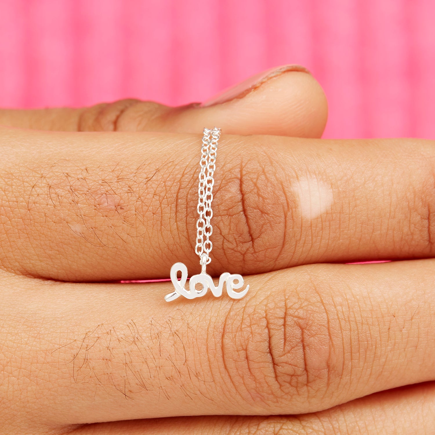 Sterling Silver Love Necklace – Ellie Ellie
