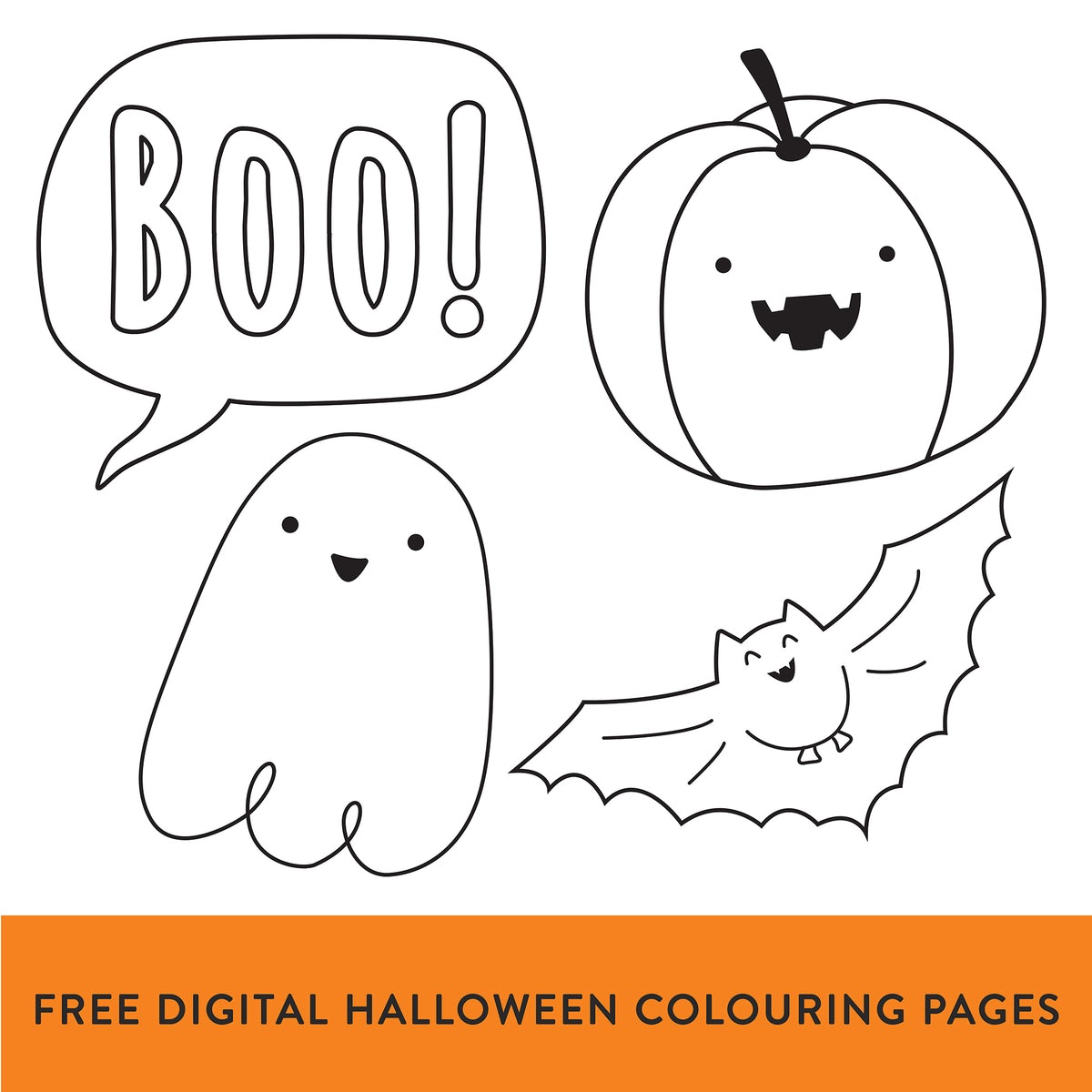 FREE Digital Download Halloween Colouring Pages - Ellie Ellie