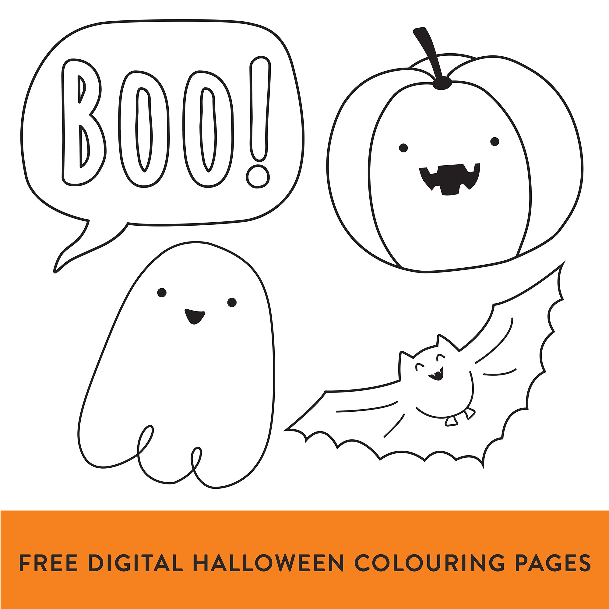 FREE Digital Download Halloween Colouring Pages - Ellie Ellie