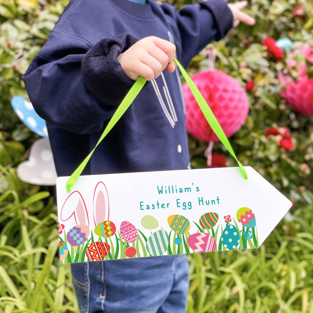 Personalised Easter Egg Hunt Sign Arrow – Ellie Ellie